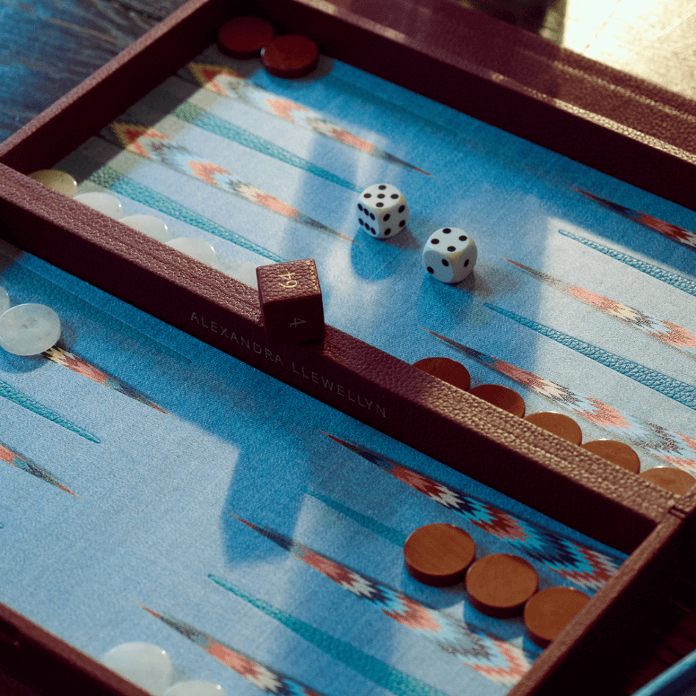 Travel Backgammon Sets - Leather | Alexandra Llewellyn