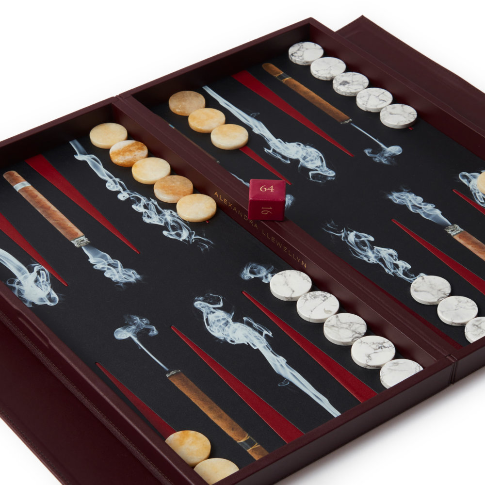Cigar Luxury Travel Backgammon Set | Alexandra Llewellyn
