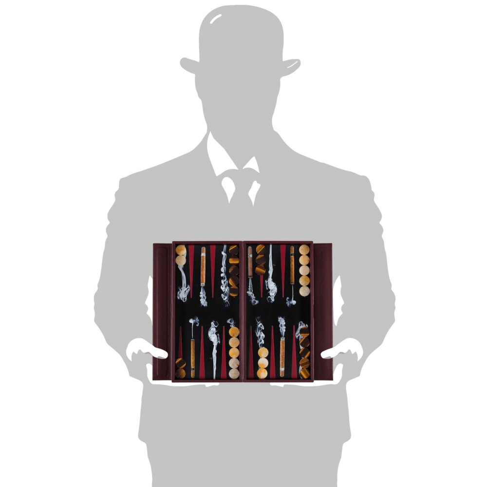 Cigar Luxury Travel Backgammon Set | Alexandra Llewellyn